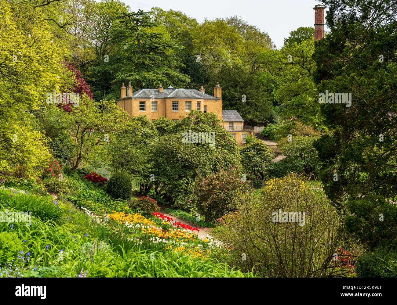 Exterior of restored cotton spinning and weaving mill in north of ...