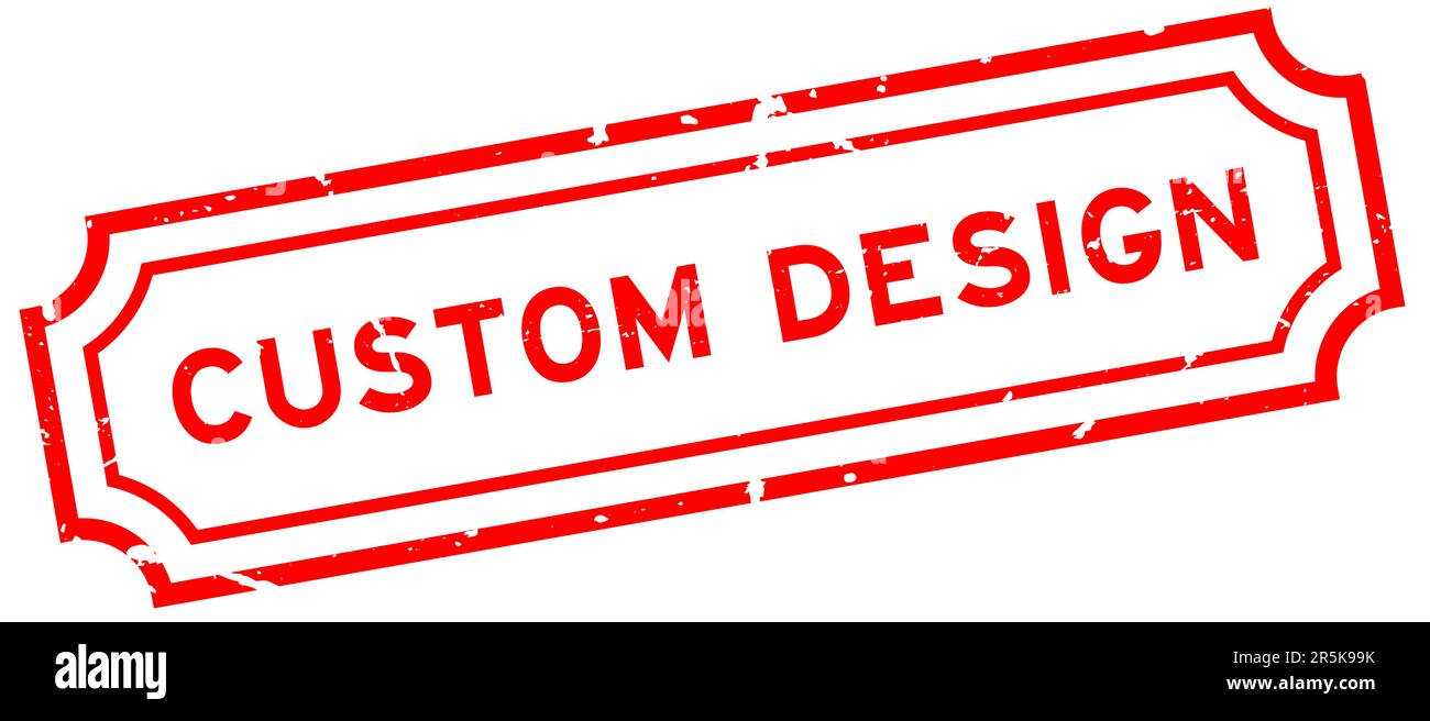 Grunge red custom design word rubber seal stamp on white background Stock Vector Image & Art - Alamy