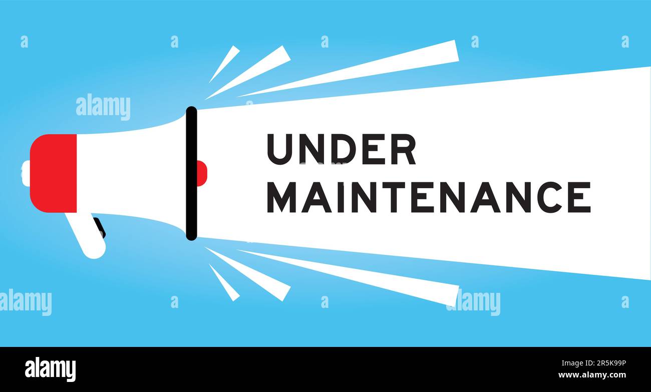 Under maintenance icon blue website hi-res stock photography and images ...