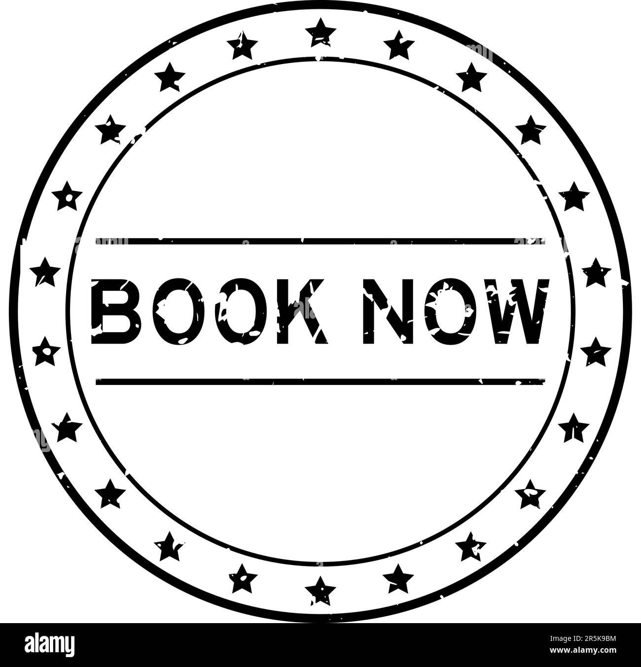 Grunge black book now word round rubber seal stamp on white background ...