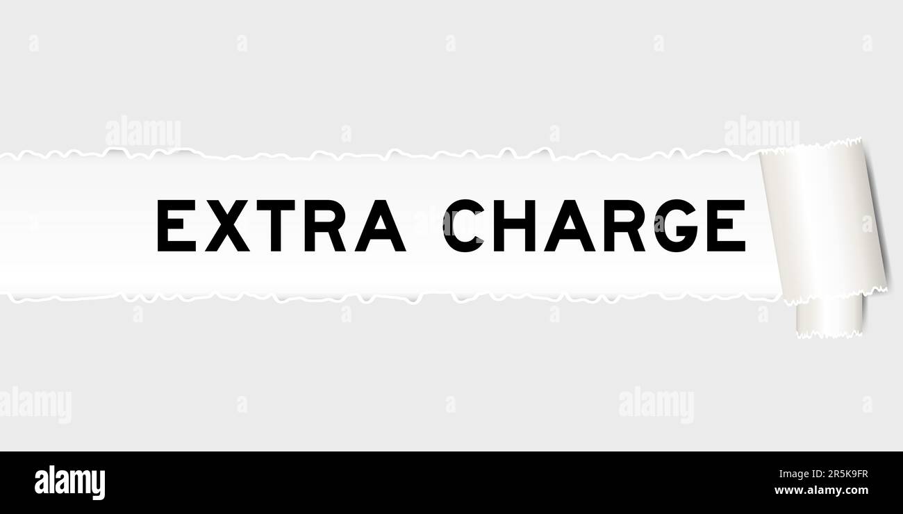 Ripped gray paper background that have word extra charge under torn part Stock Vector Image ...