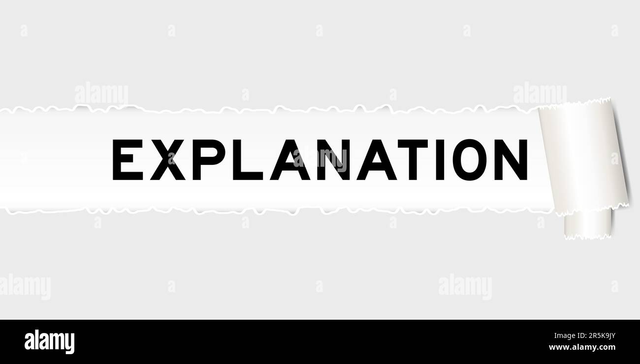 Ripped gray paper background that have word explanation under torn part Stock Vector Image & Art ...
