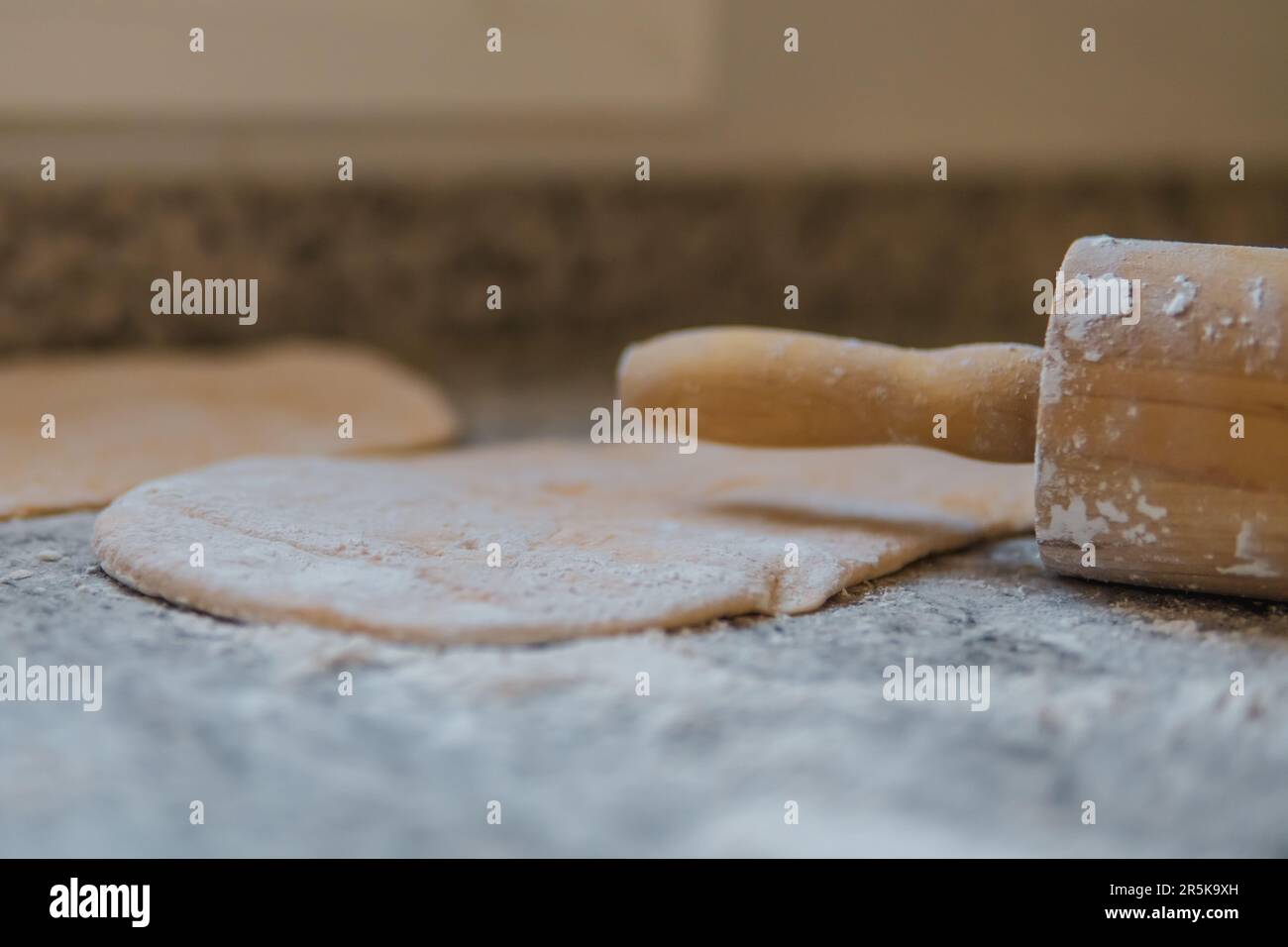 bread dough kneading and cooking process Stock Photo - Alamy
