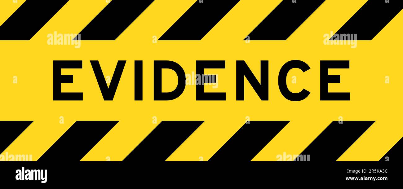 Yellow and black color with line striped label banner with word ...