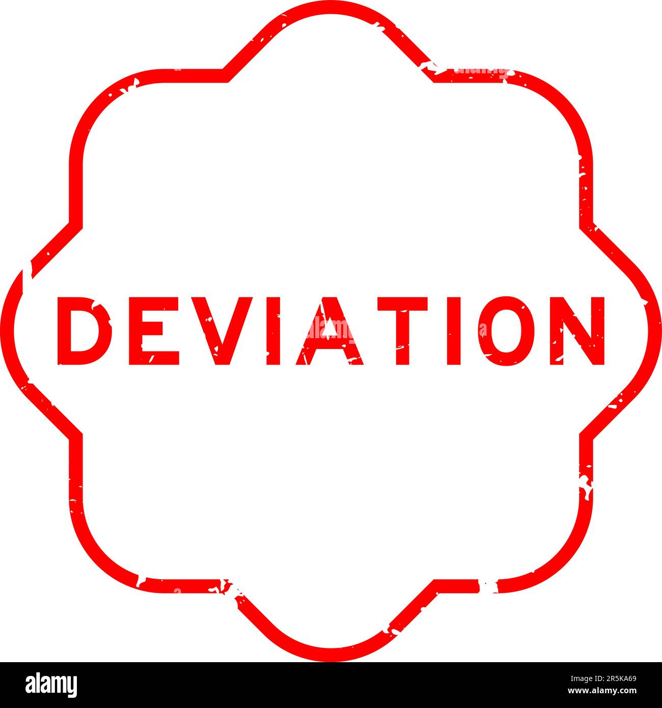Grunge red deviation word rubber seal stamp on white background Stock ...