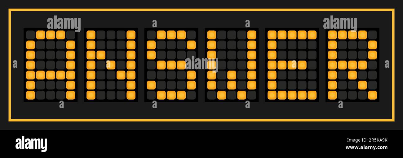 Orange color led banner in word answer on black background Stock Vector ...