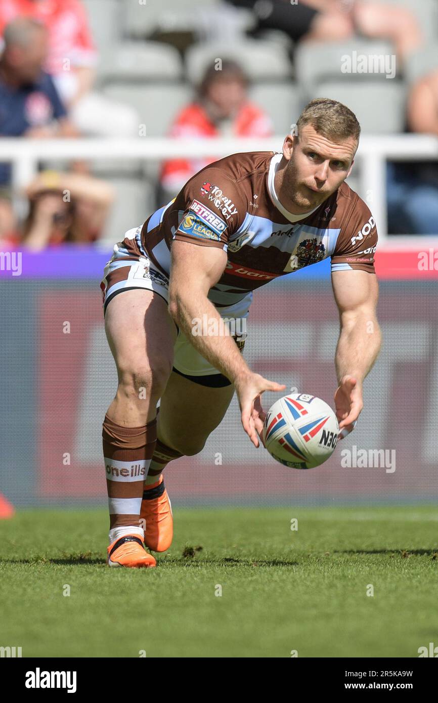 Newcastle, UK. 4th June, 2023. Joey Lussick of St Helens in action ...