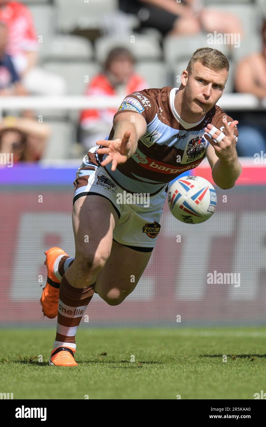 Newcastle, UK. 4th June, 2023. Joey Lussick of St Helens in action ...