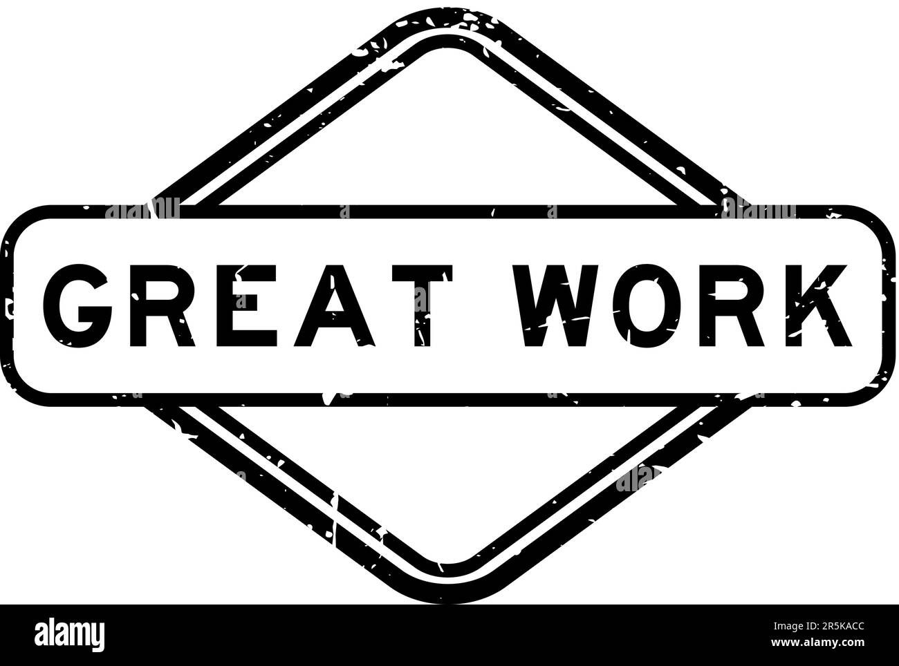 Grunge black great work word rubber seal stamp on white background ...