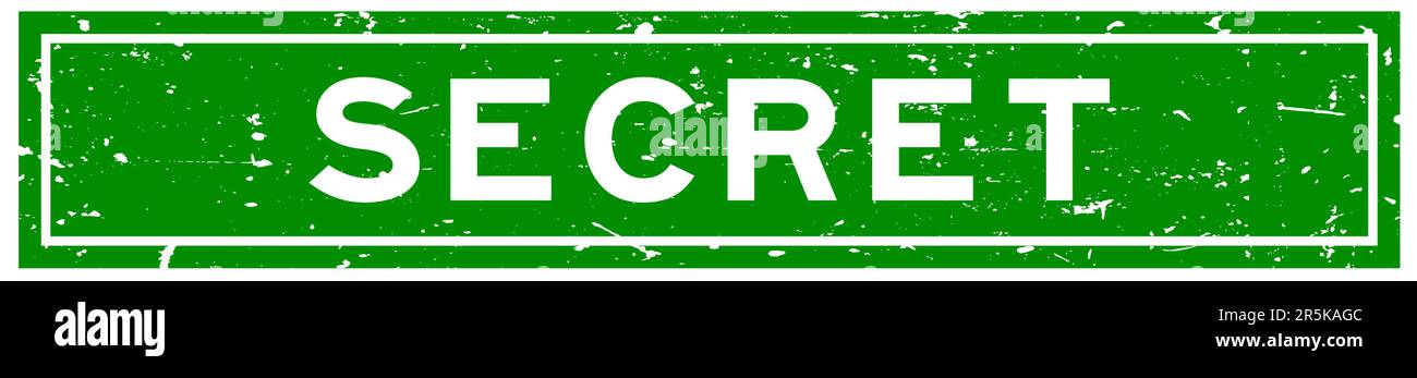 Grunge green secret word square rubber seal stamp on white background Stock Vector Image & Art ...