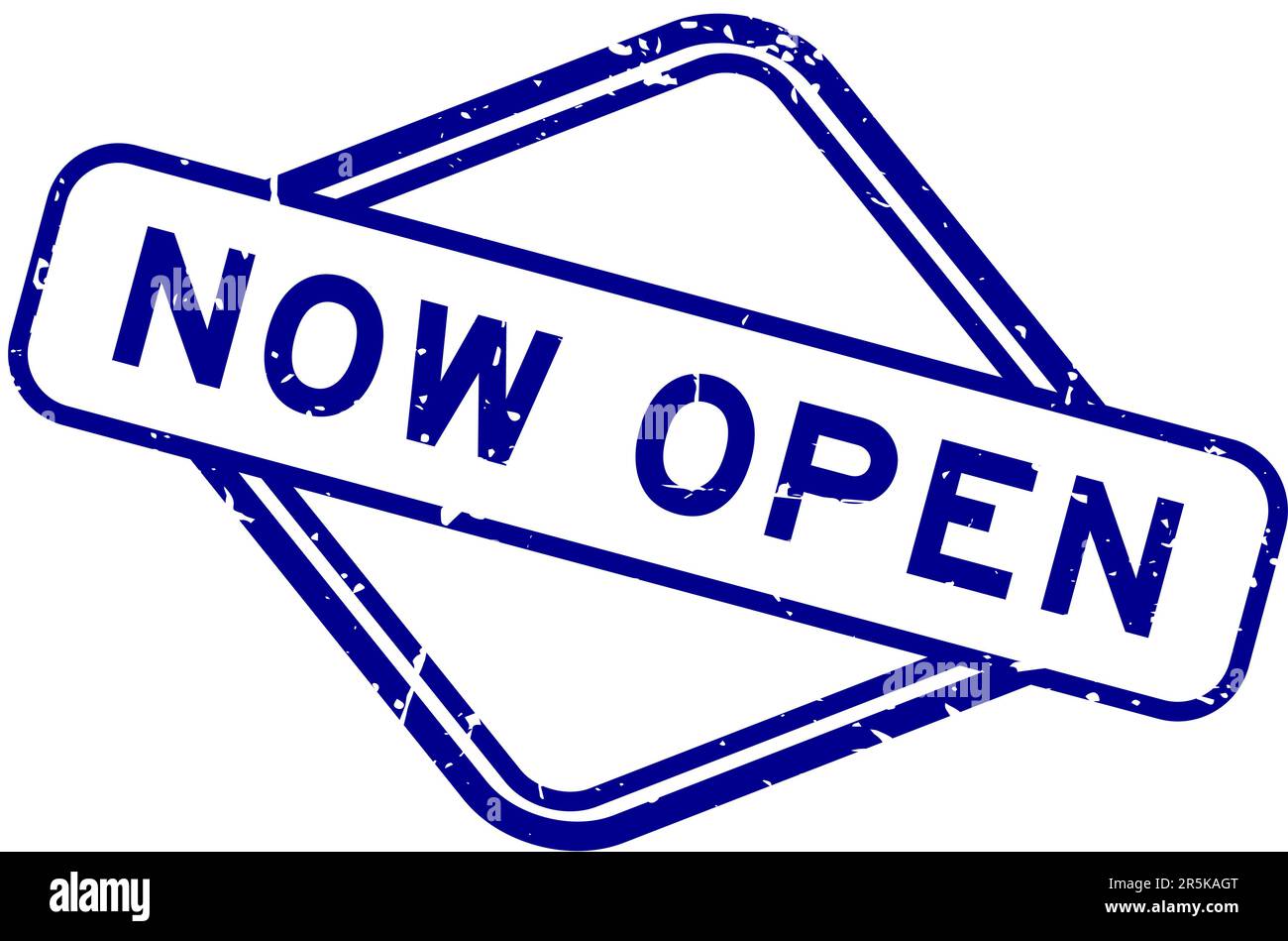 Grunge blue now open word rubber seal stamp on white background Stock Vector Image & Art - Alamy