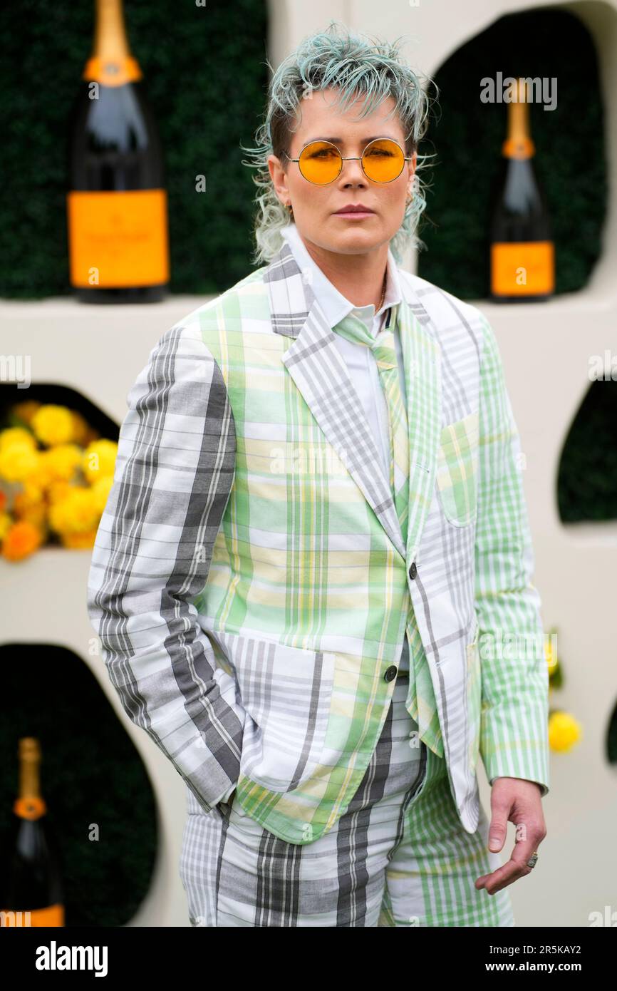 Ashlyn Harris attends the Veuve Clicquot Polo Classic at Liberty State ...