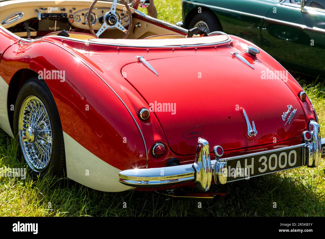Austin Healey AH 3000. Classic car meet at Hanley Farm, Chepstow Stock ...
