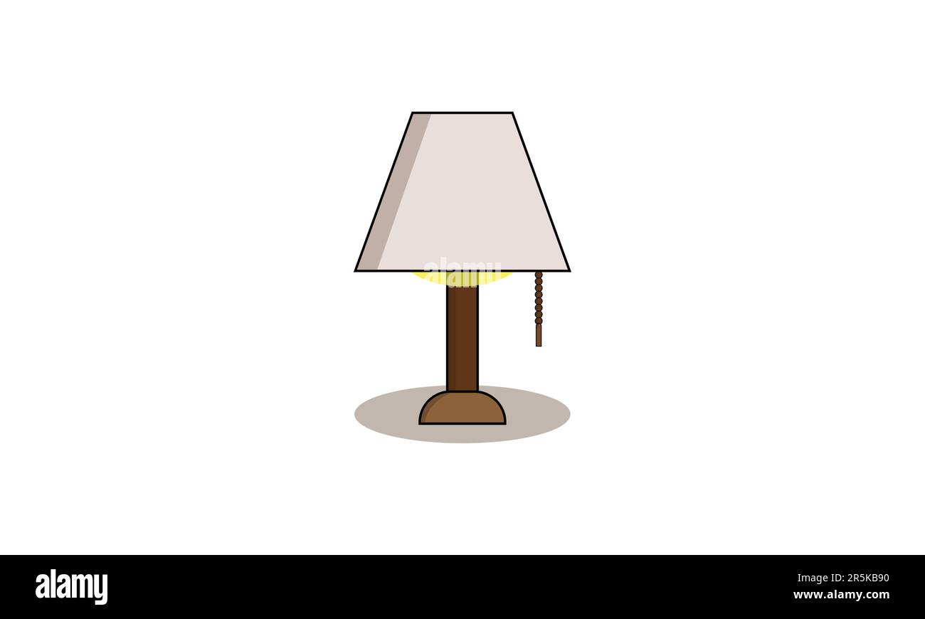 Modern table lamp on Stock Vector Images - Alamy