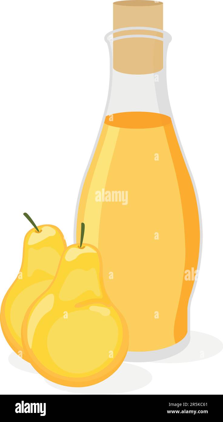 Pear bottle juice beverage Stock Vector Images - Alamy