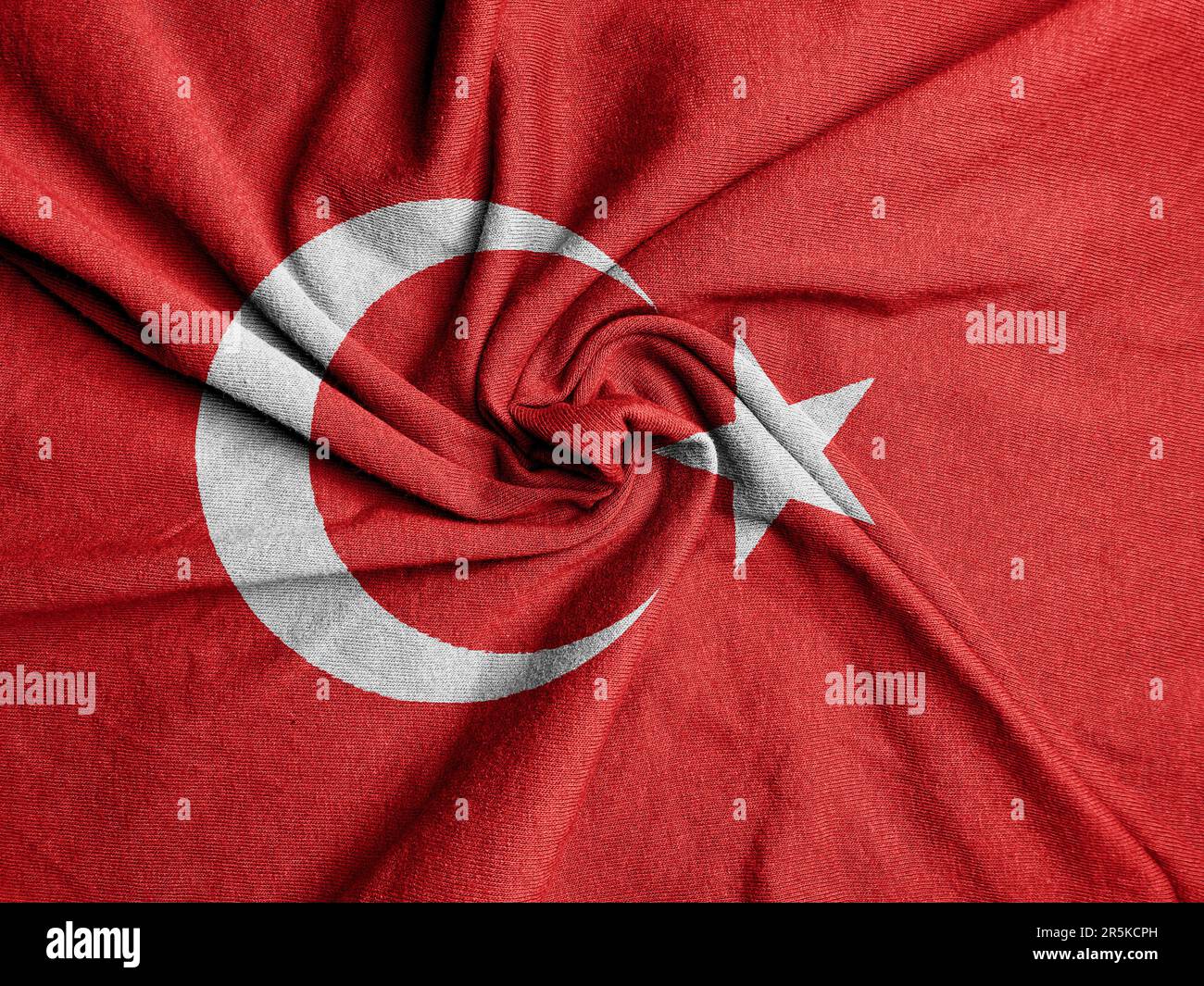 Fabric Flag of the turkey, National Flag of the turkey Stock Photo - Alamy