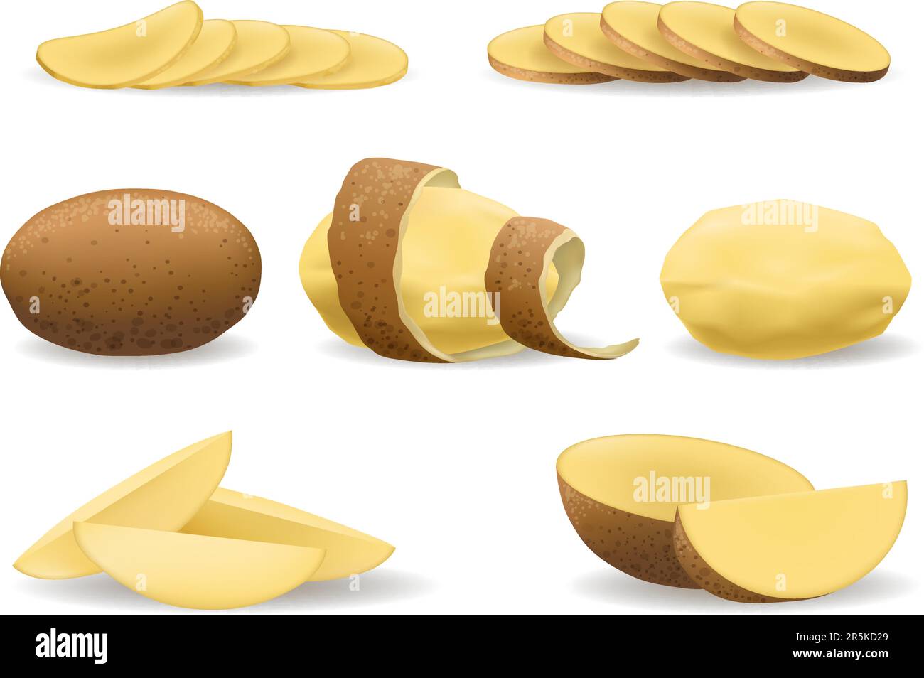 Fresh potato set Stock Vector Image & Art - Alamy