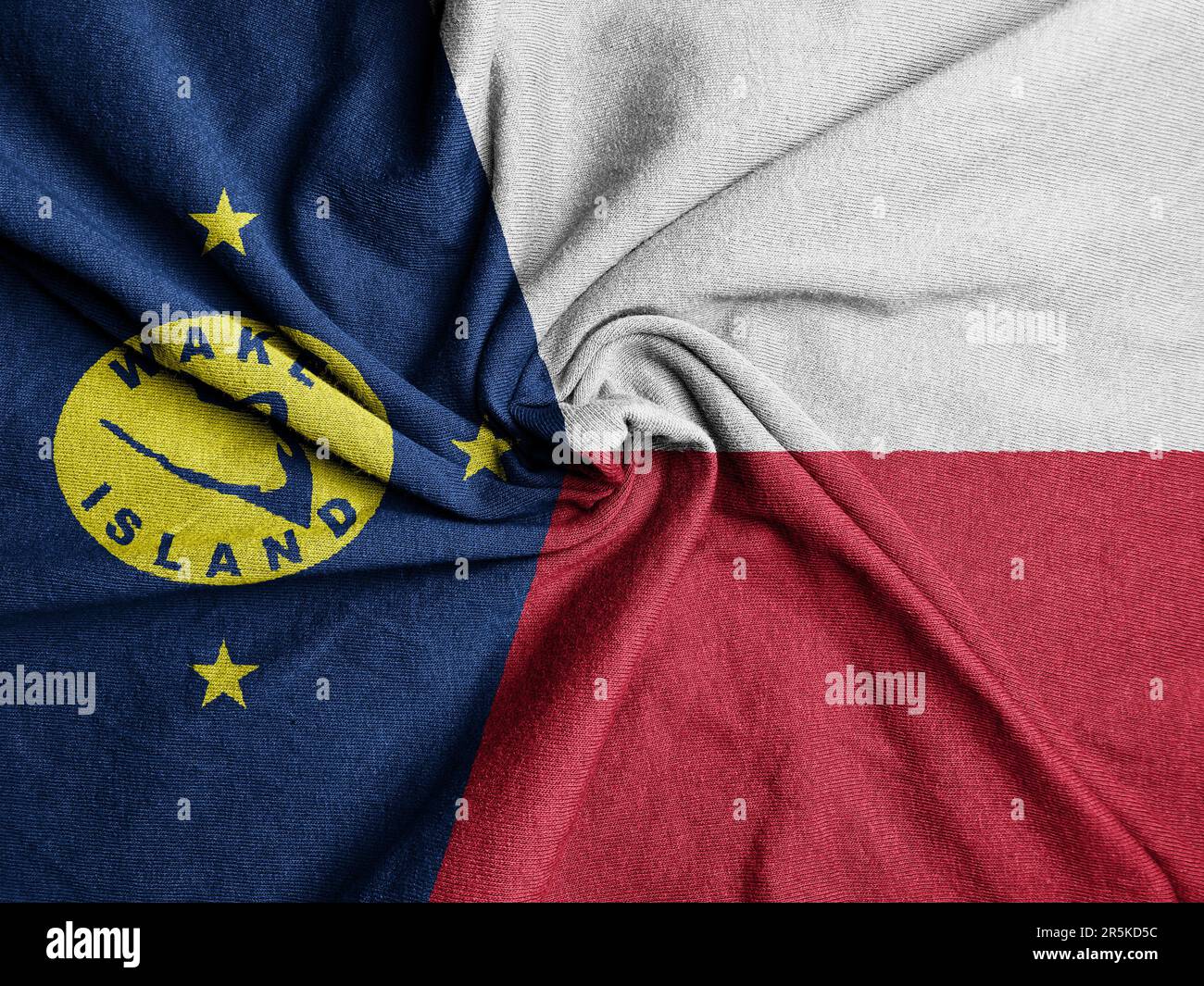 Fabric flag of the wake island hi-res stock photography and images - Alamy