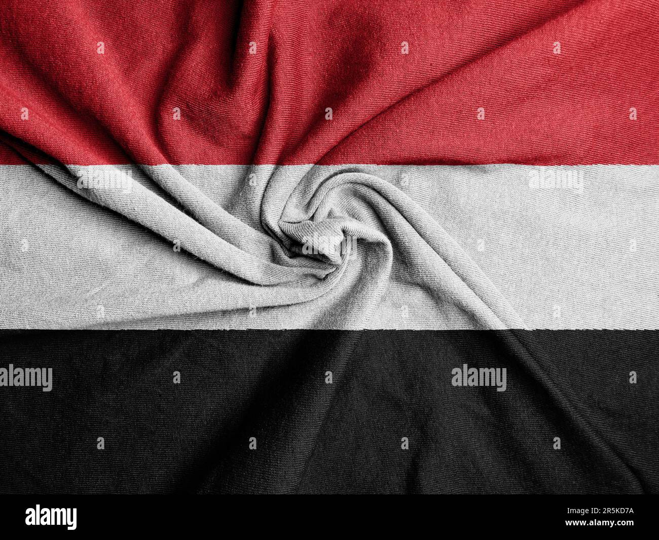 Fabric Flag of the Yemen, National Flag of the Yemen Stock Photo - Alamy