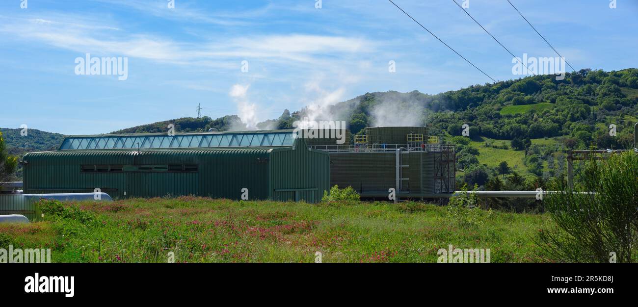 Geothermal Power Plant, Larderello, Italy. Green energy from heat ...