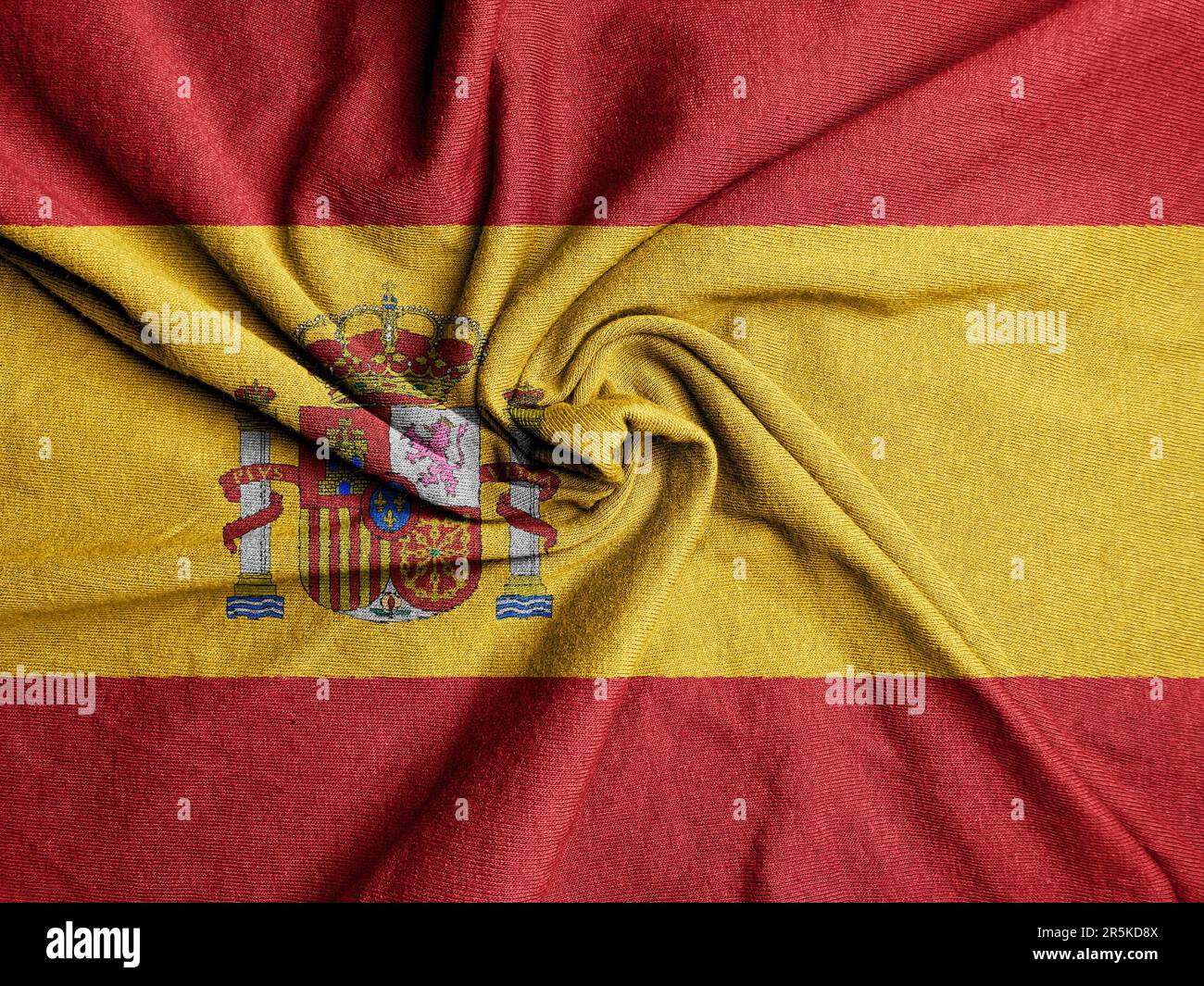 Fabric Flag of the Spain, National Flag of the Spain Stock Photo - Alamy