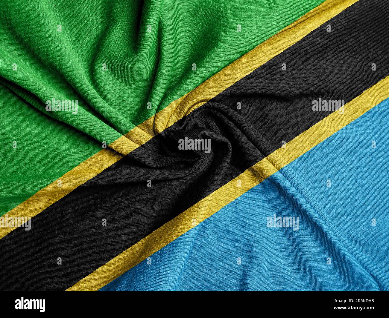 Fabric Flag of the Tanzania, National Flag of the Tanzania Stock Photo ...