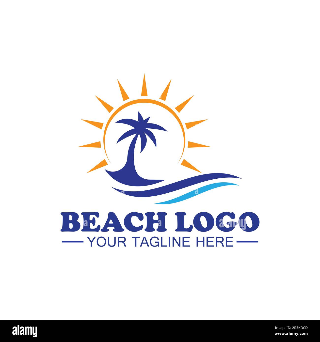 Beach logo design Vector template Stock Vector Image & Art - Alamy