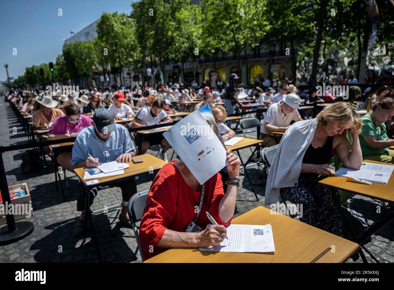 Paris, France. 04th June, 2023. Hundreds of people participate in 'The ...