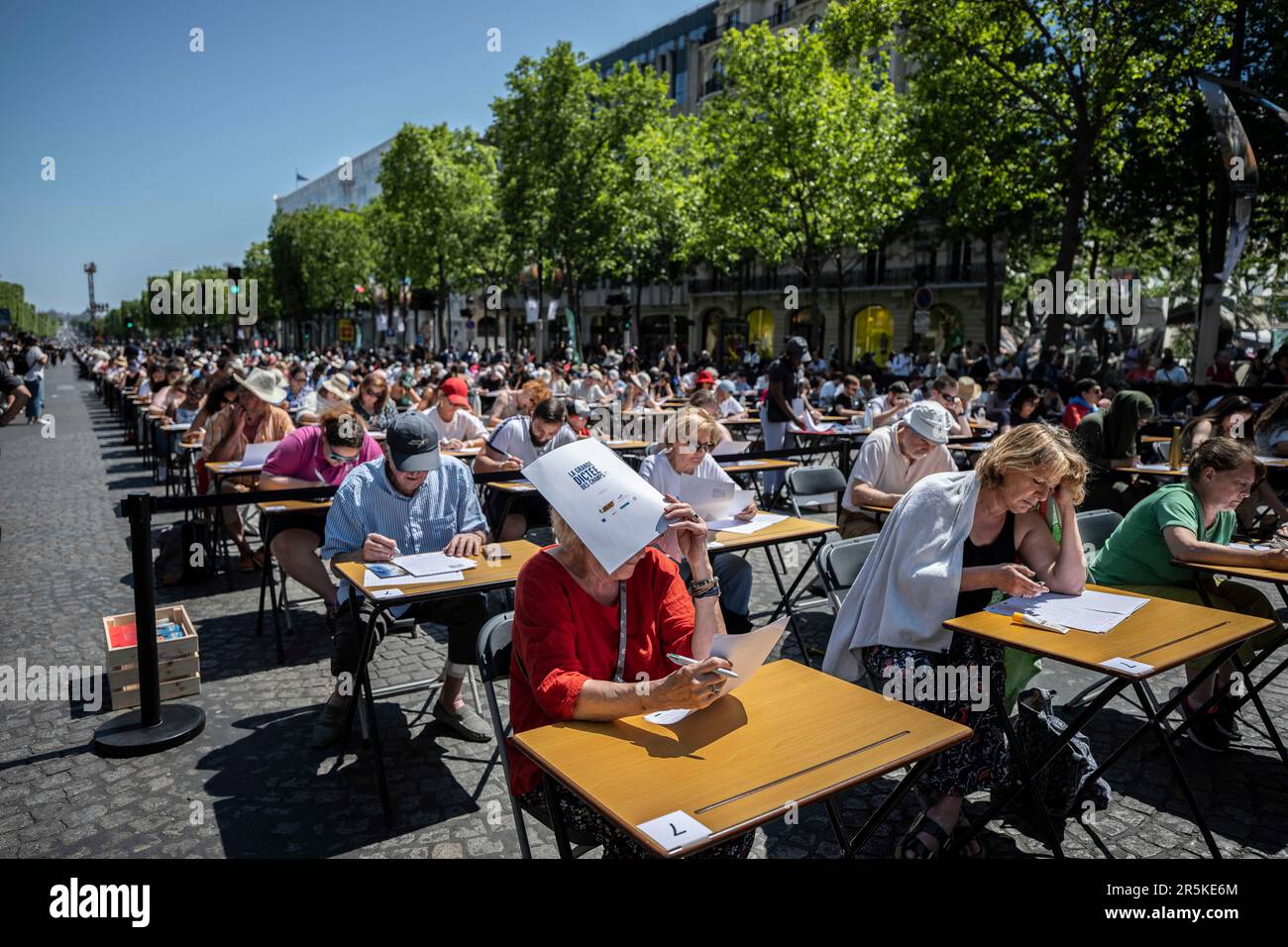 Paris, France. 04th June, 2023. Hundreds of people participate in 'The ...