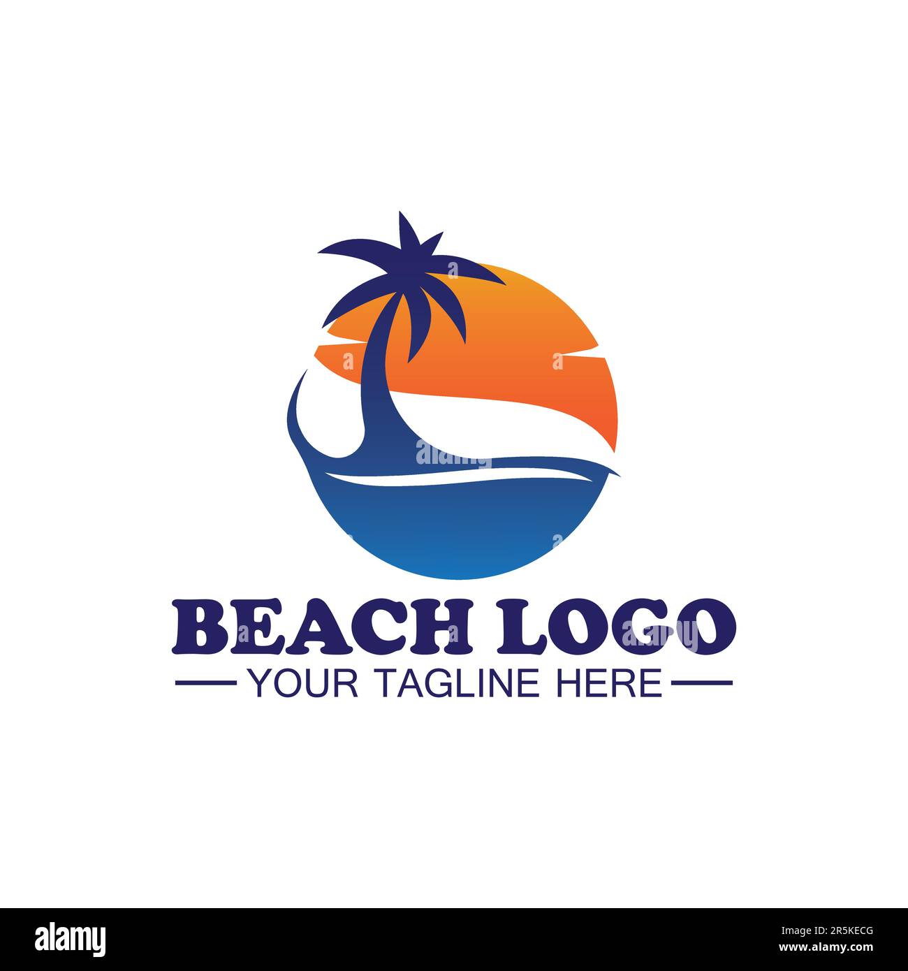 Beach logo design Vector template Stock Vector Image & Art - Alamy