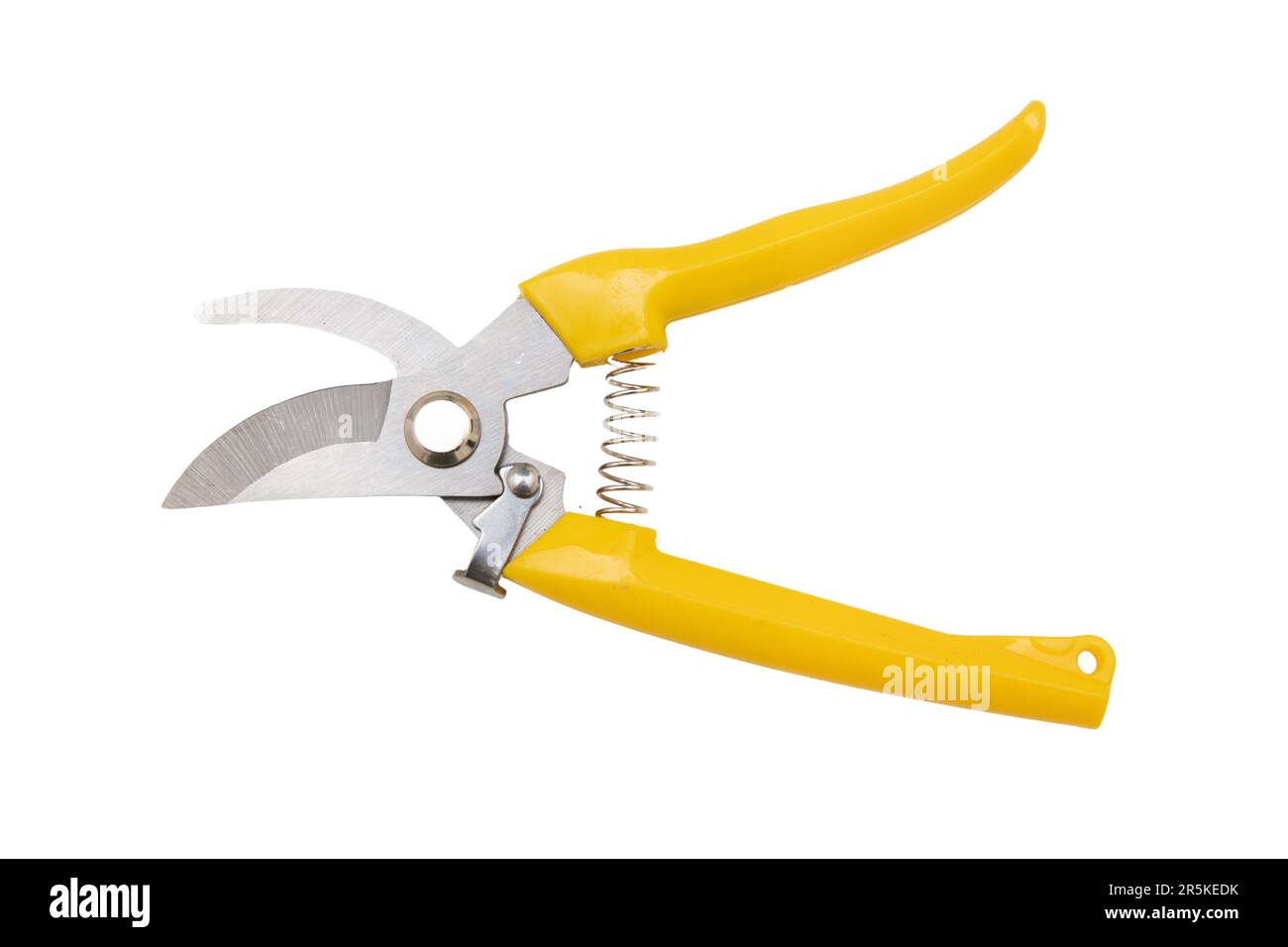 Garden pruning shears open isolated on transparent background, top view ...