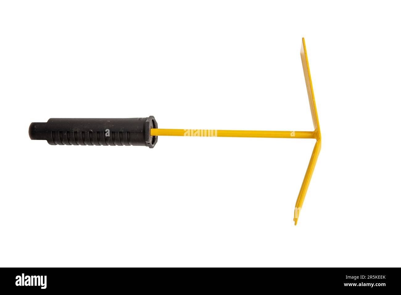 Garden hoe rake yellow color isolated on transparent background, view ...