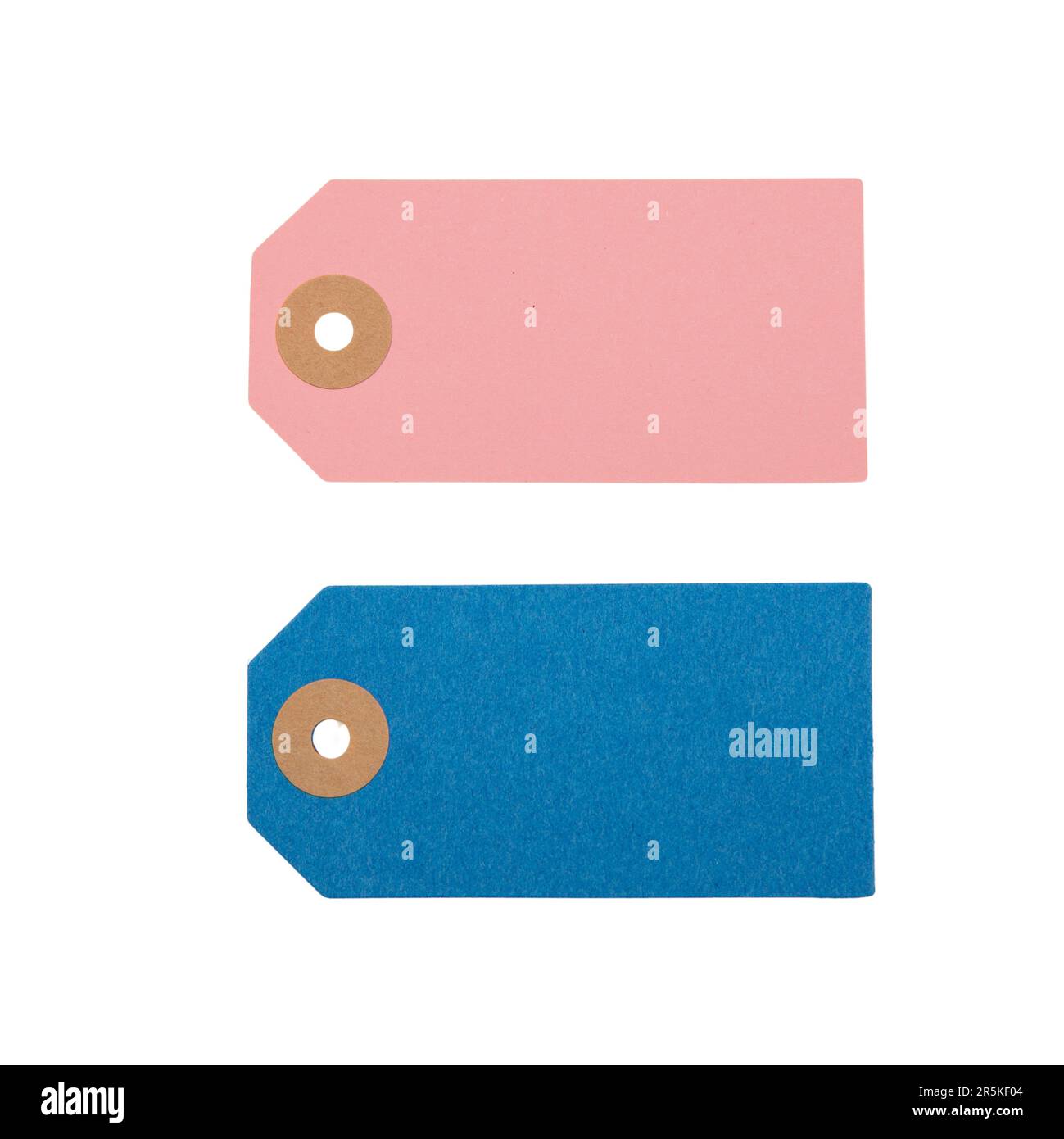 Blue and pink color empty gift cards, Blank price tags isolated on ...