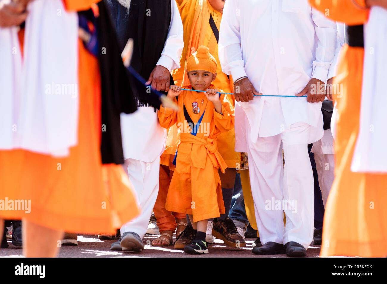 London, UK. 4 June 2023. British Sikh march to Trafalgar Square to mark ...