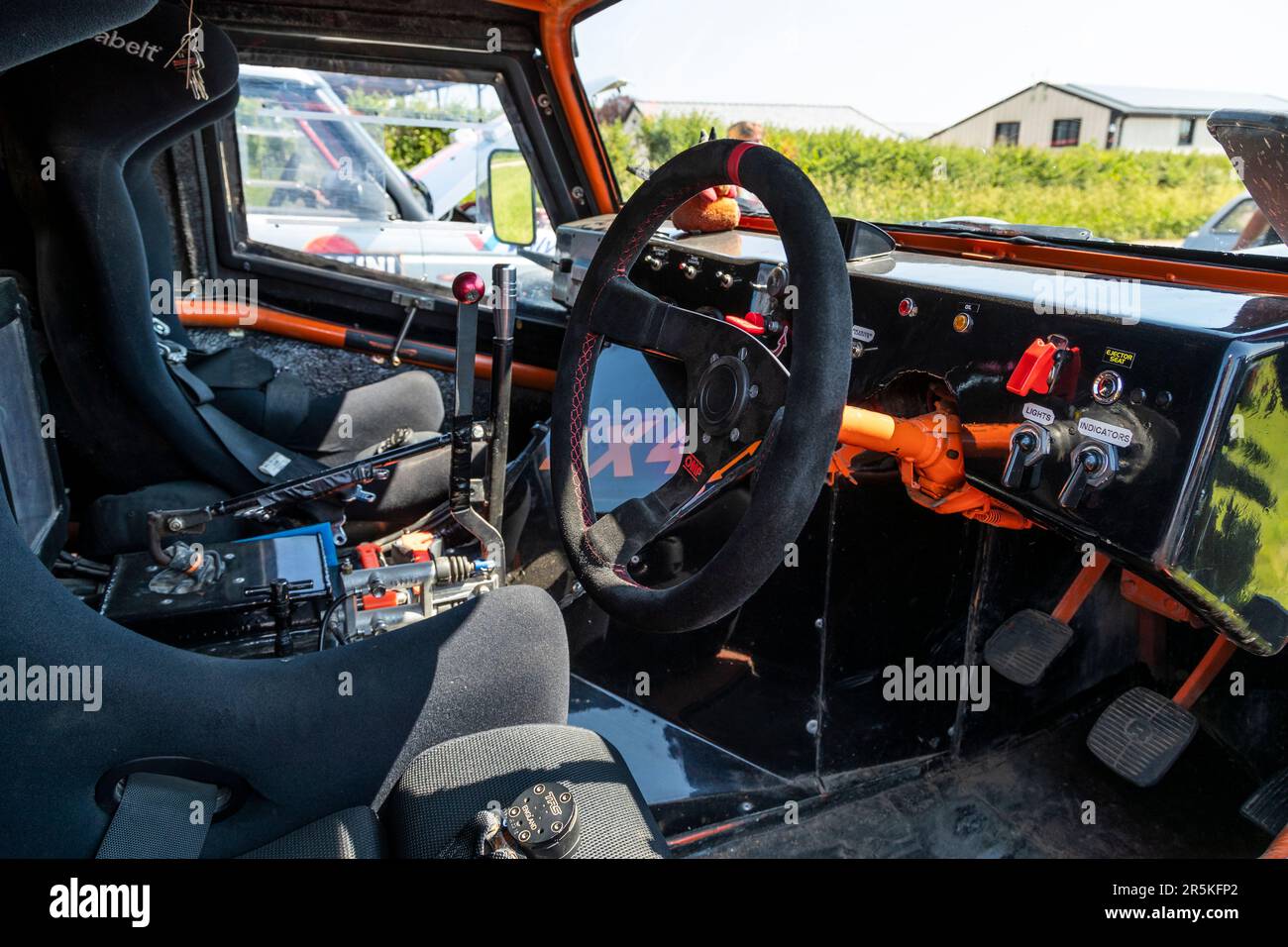 Modified Landrover Defender. Classic car meet at Hanley Farm, Chepstow ...