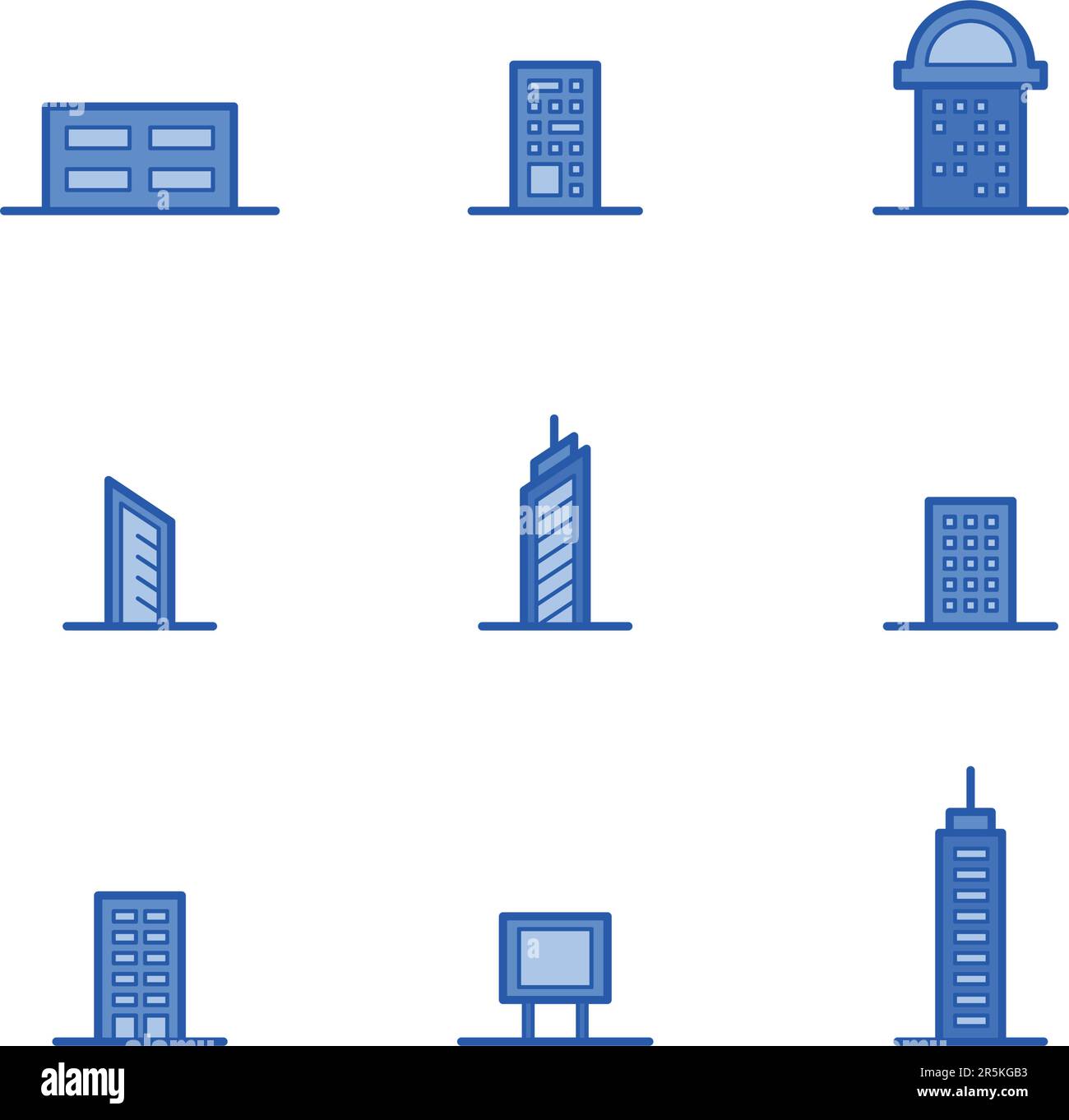 Set of Minimal Building for Icon, Infographic design Stock Vector Image ...