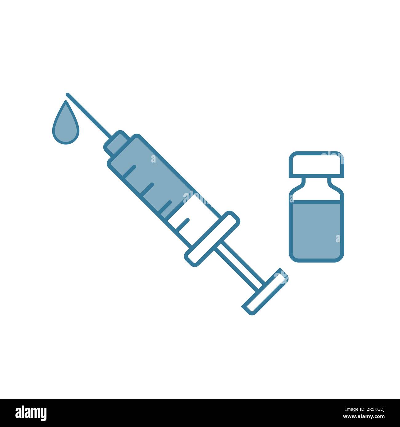 Medical symbol syringe vial vector hi-res stock photography and images ...