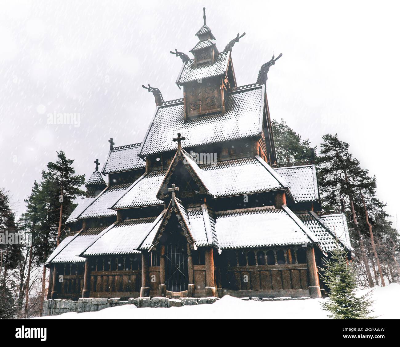 In the midst of a winter wonderland, an 11th century Norwegian church ...