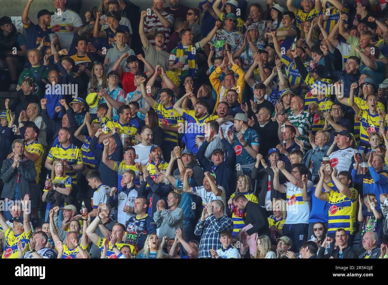 Warrington Wolves fans during the Magic Weekend match Hull FC vs ...