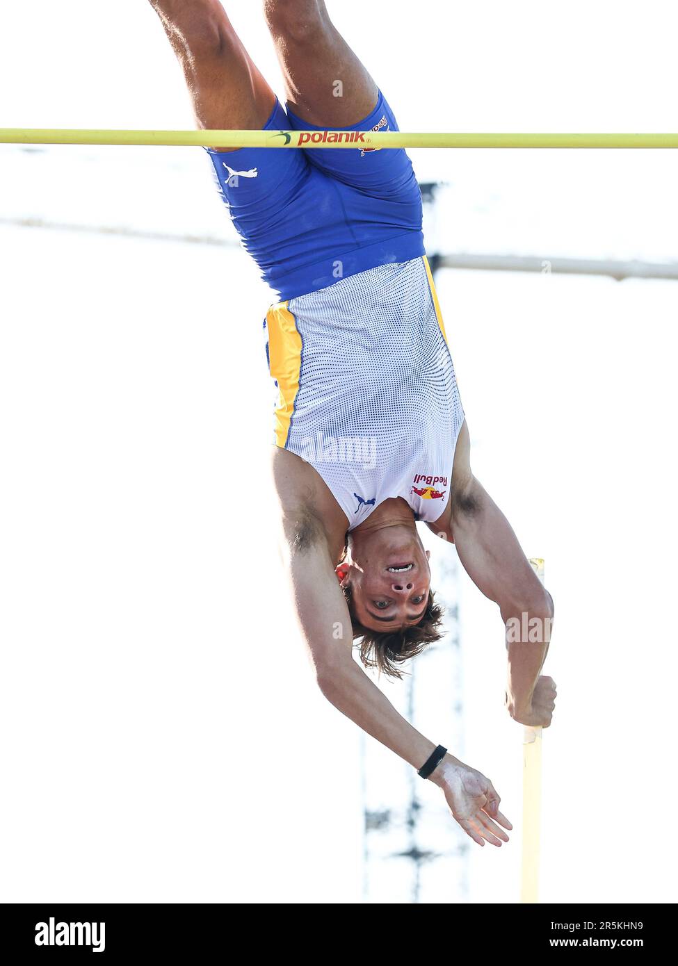 HENGELO - Armand Duplantis in action during the pole vault at the 42nd ...