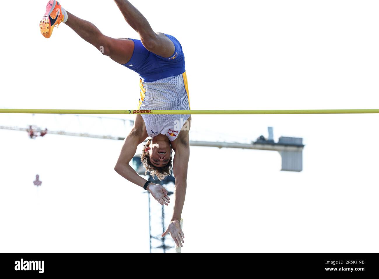 HENGELO - Armand Duplantis in action during the pole vault at the 42nd ...