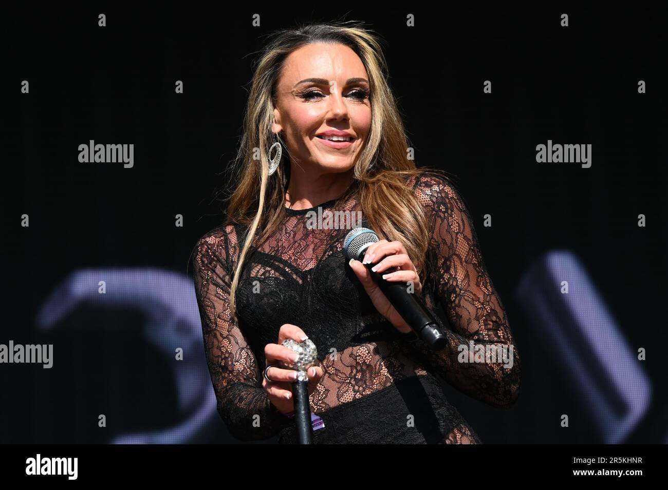London, UK. 4th June, 2023. Liberty X performs at Mighty Hoopla 2023 ...