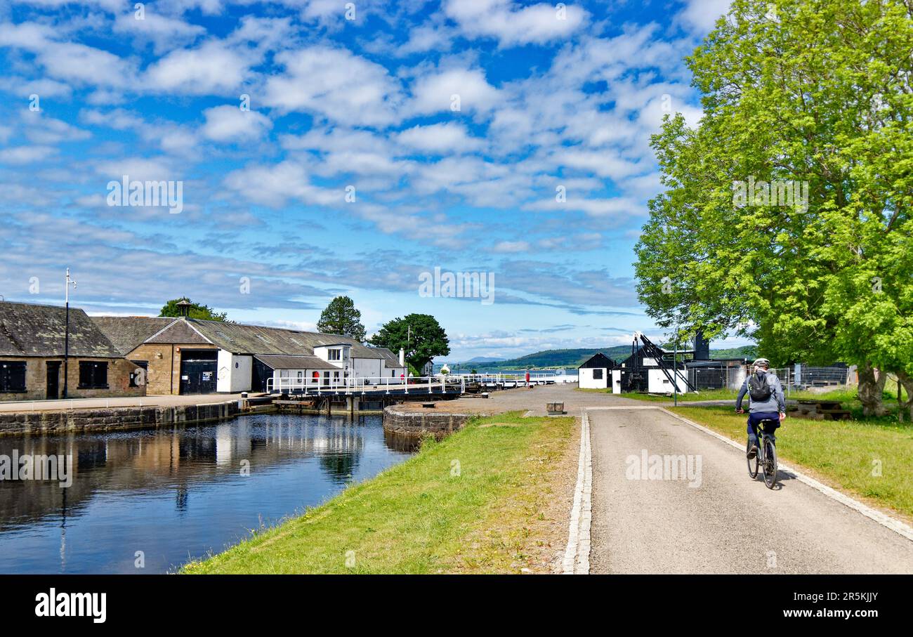 Inverness Scotland blue sky in early summer the Clachnaharry Caledonian ...