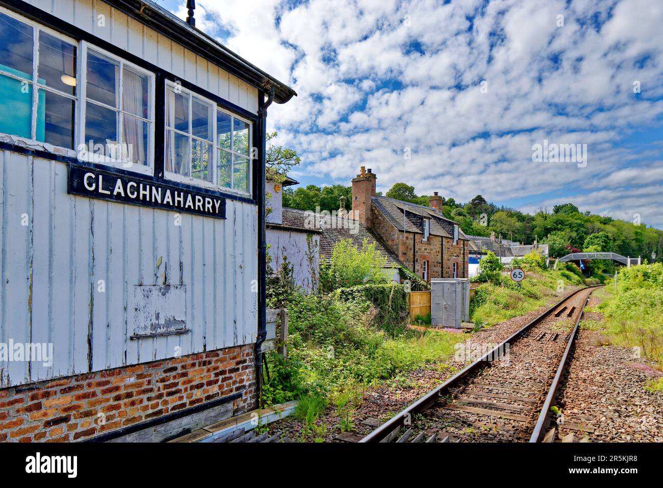 Inverness Scotland looking past the Clachnaharry signal Box in early ...