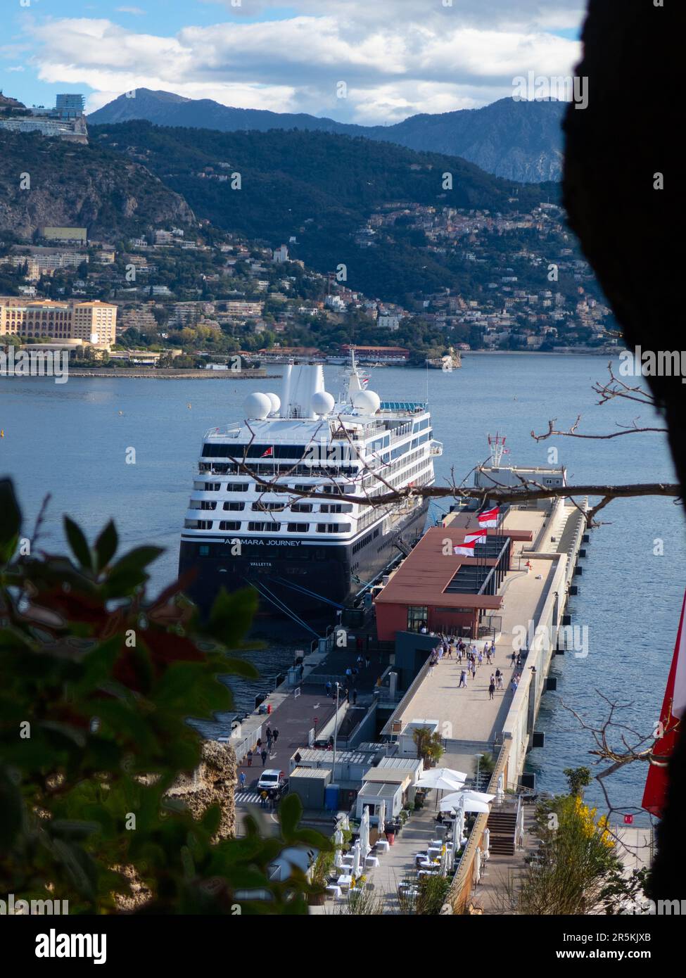 Cruise ship docked at Port Hercule in Monaco City Stock Photo - Alamy