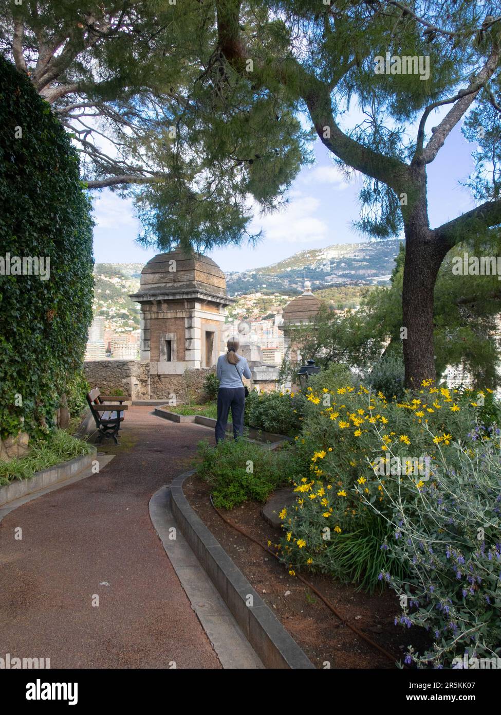 Jardin St. Martin in the Monaco-Ville ward of Monaco, with a series of ...
