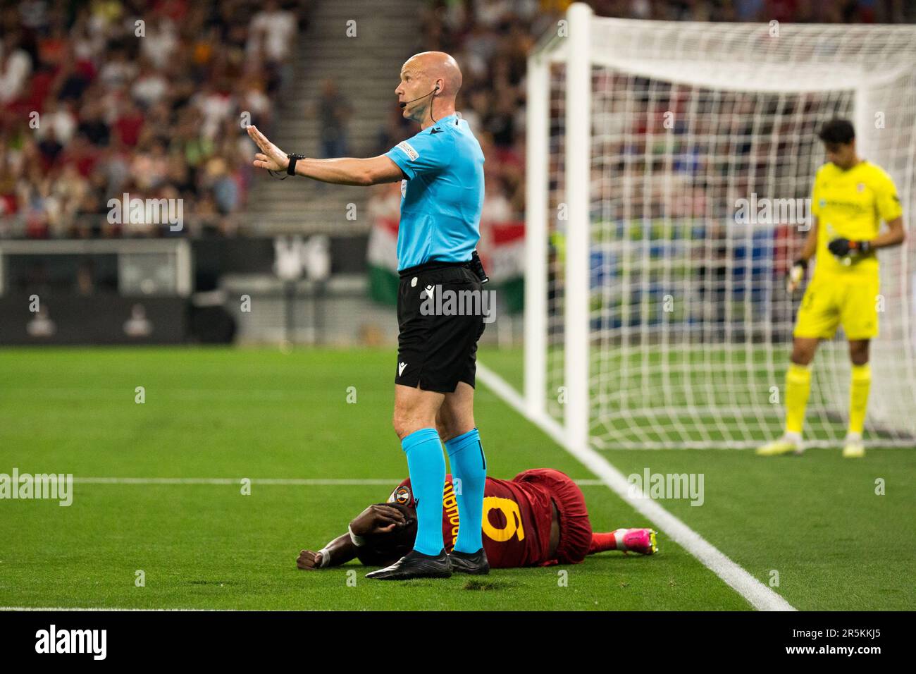 Budapest, Hungary. 31st, May 2023. Referee Anthony Taylor seen with ...