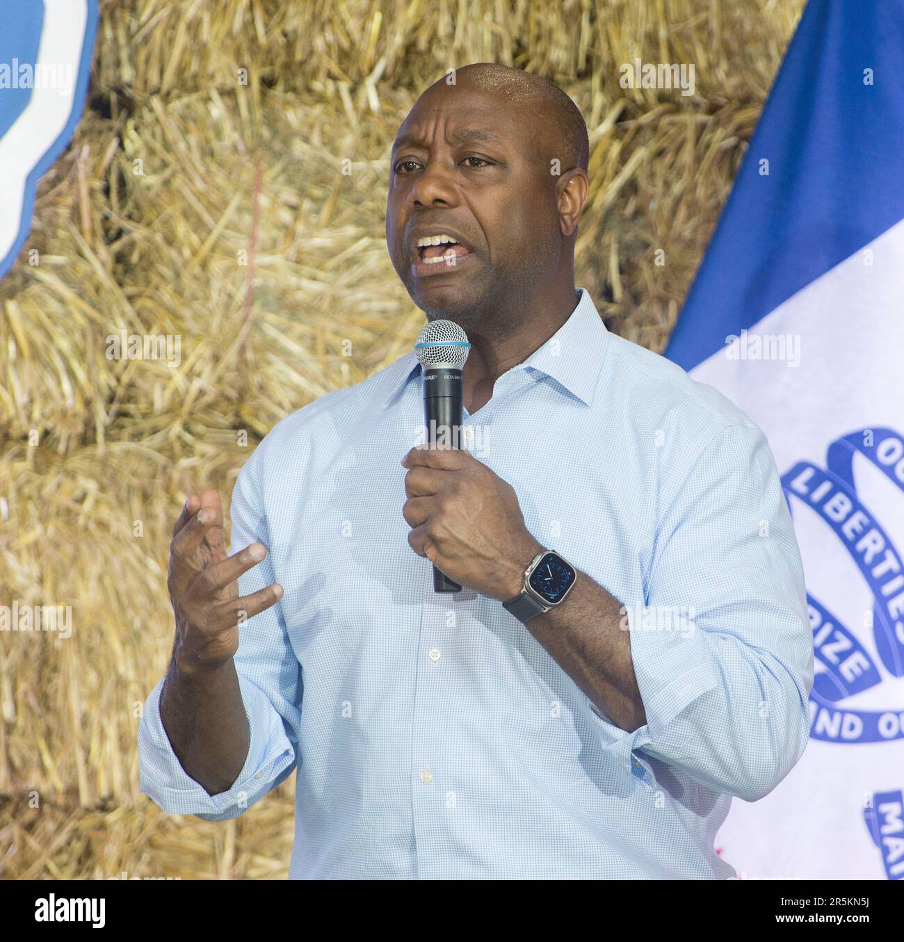Des Moines, Iowa, USA. 03rd June, 2023. Senator TIM SCOTT speaks at the ...