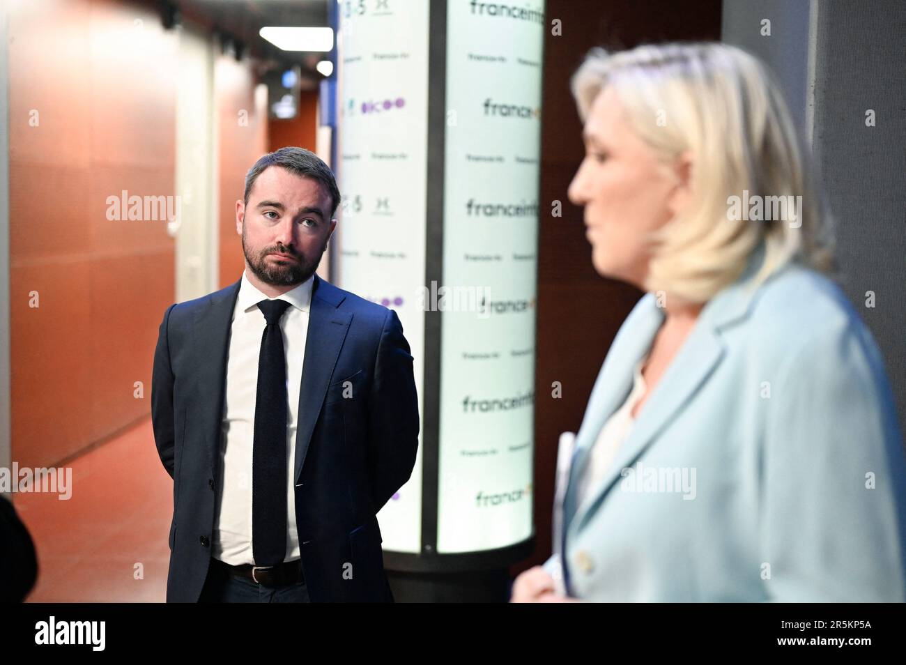 Paris, France. 04th June, 2023. Victor Chabert, Marine Le Pen's press ...