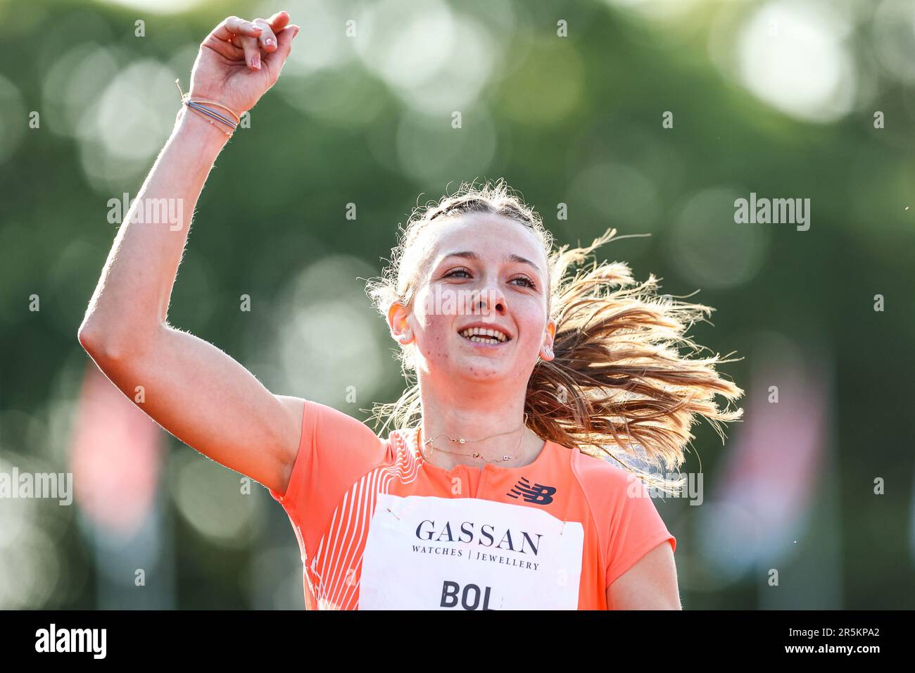 HENGELO - Femke Bol in action during the 400 meters at the 42nd edition ...